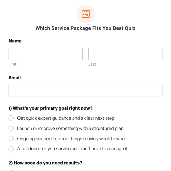Which Social Media is Right for Your Business Quiz Template
