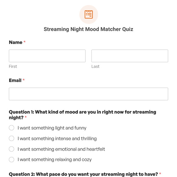 Customizable Food and Drink Trivia Quiz Template