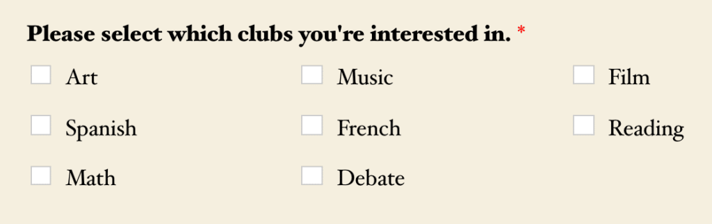 How to Create Multi-Column Layouts for Multiple Choice and Checkboxes Choices