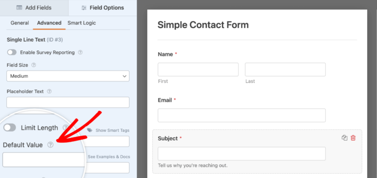 How To Add Default Values For Form Fields
