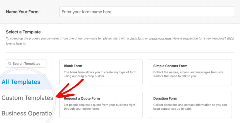 How to Create a Custom Form Template