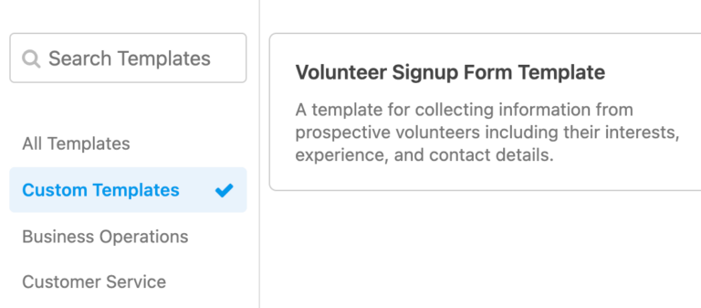 How to Create a Custom Form Template