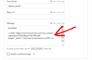 How to Send a PDF Attachment in a Form Notification Email