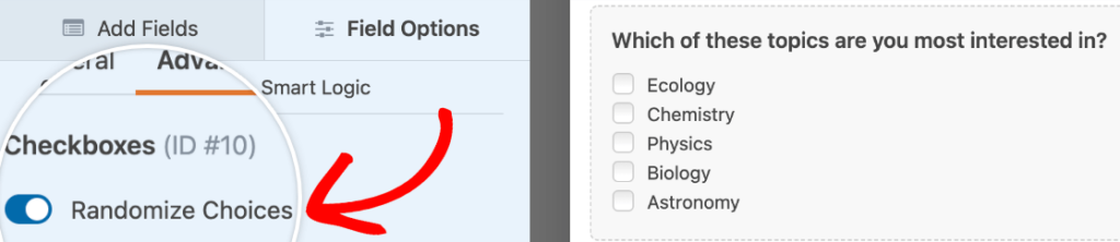 How to Customize Form Field Options
