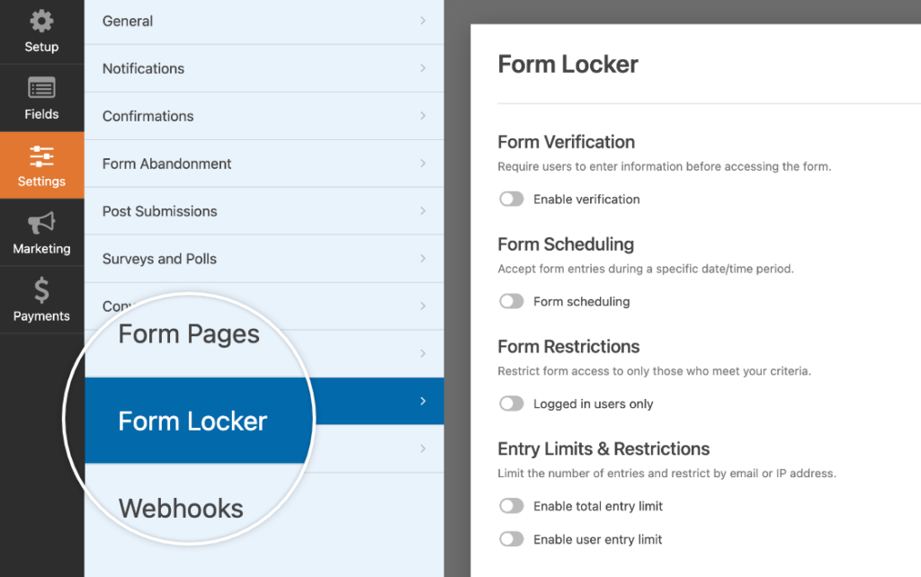 Form Locker Addon - WPForms