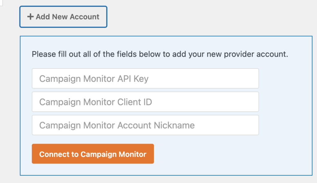 Campaign Monitor Addon - WPForms