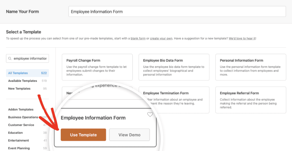 How to Create an Employee Information Form in WordPress
