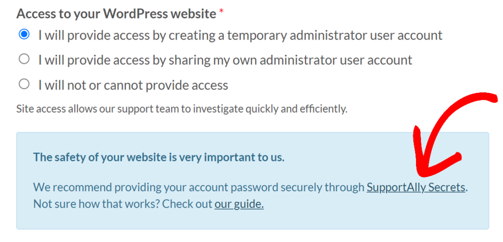 How to Privately Share Credentials with Support