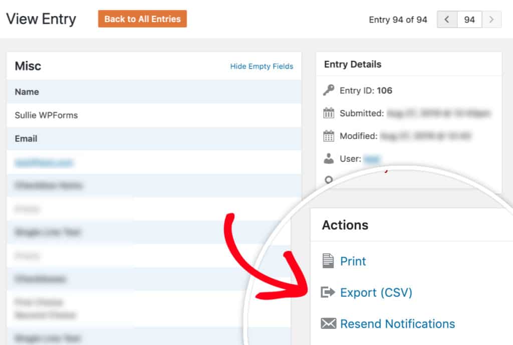 How to Export Form Entries in WPForms