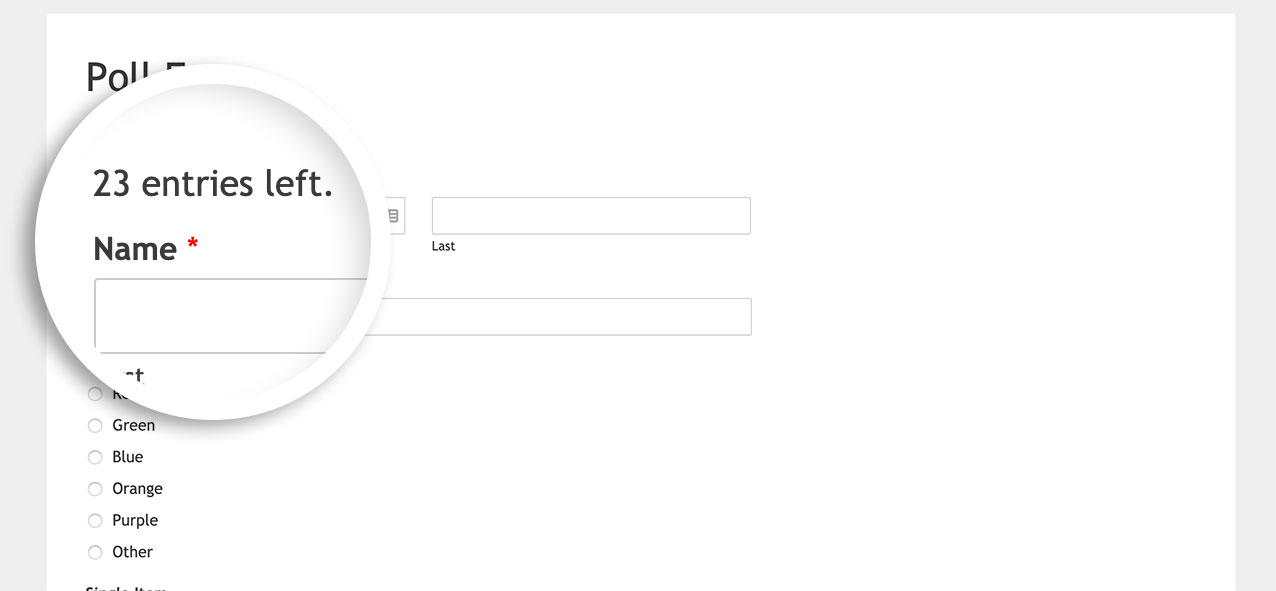 How to Display Remaining Entry Limit Number with the Form Locker Addon