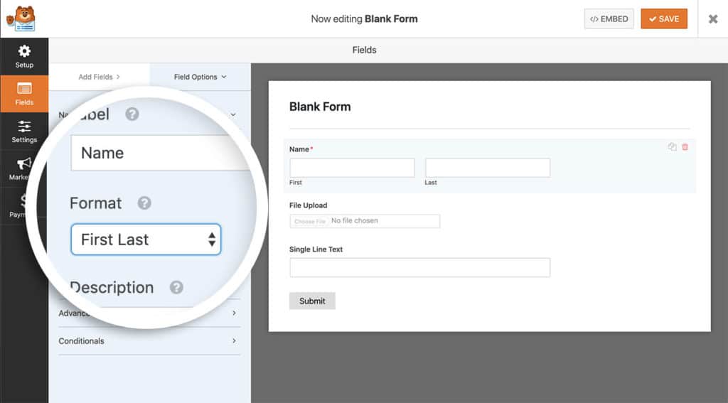 How to Change Sublabels for the Name Field on WPForms