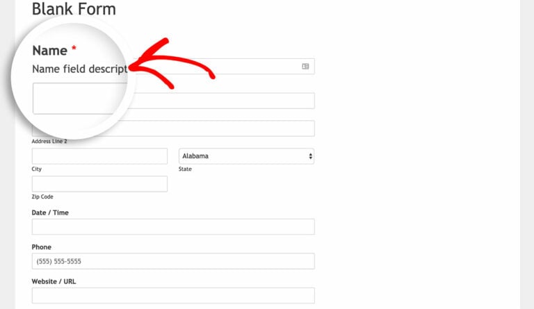 How to Position the Field Description Above the Form Field