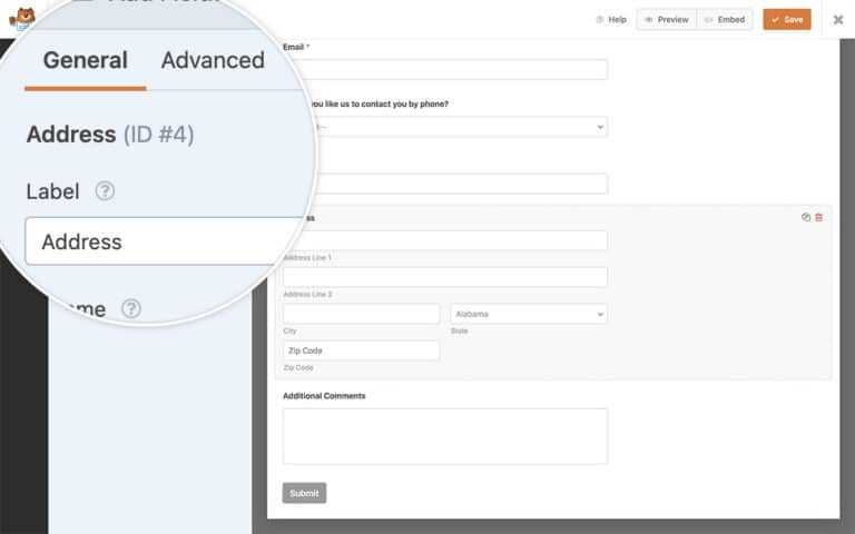 How to Change the Address Field Sublabels