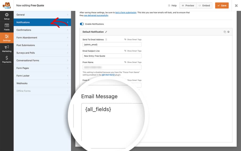 Include Page Break, Section Divider, and HTML in Emails