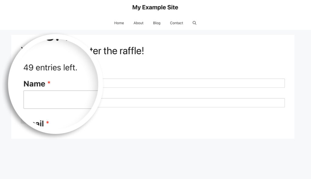 How to Display Remaining Entry Limit Number