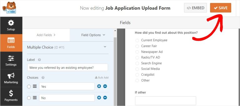 How to Create a Job Application Form in WordPress [Template]