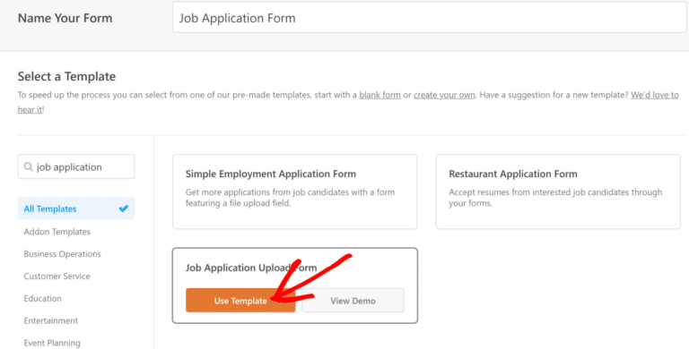 How To Create A Job Application Form In Wordpress Template 9500