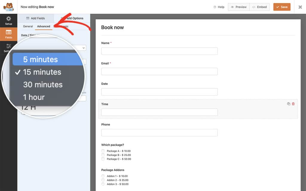 How to Create Additional Intervals for the Time Picker