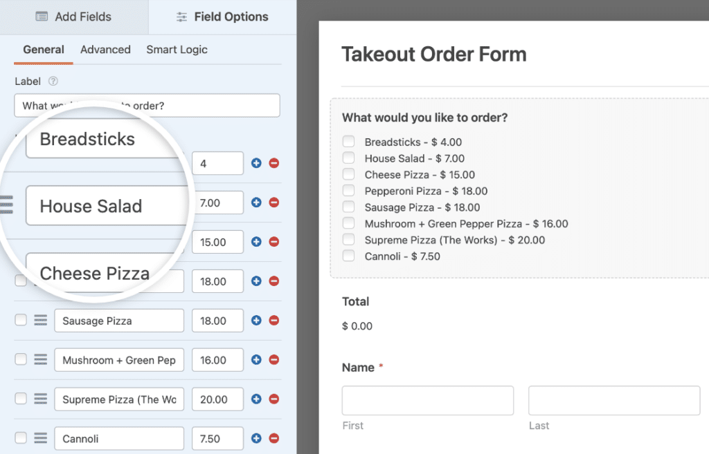 How to Create a Restaurant Online Order Form with WordPress