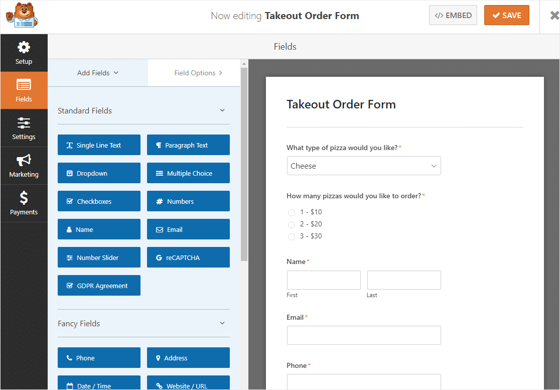 How to Create a Restaurant Online Order Form with WordPress