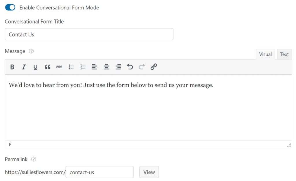 How to Create a Conversational Contact Form in WordPress