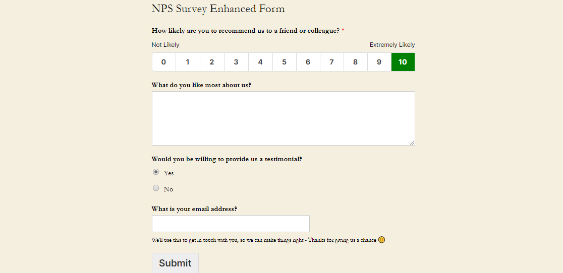 Net Promoter Score Nps Survey Form Template Formidable Forms My XXX Net Promoter Score Nps Survey Form Template Formidable Forms My XXX