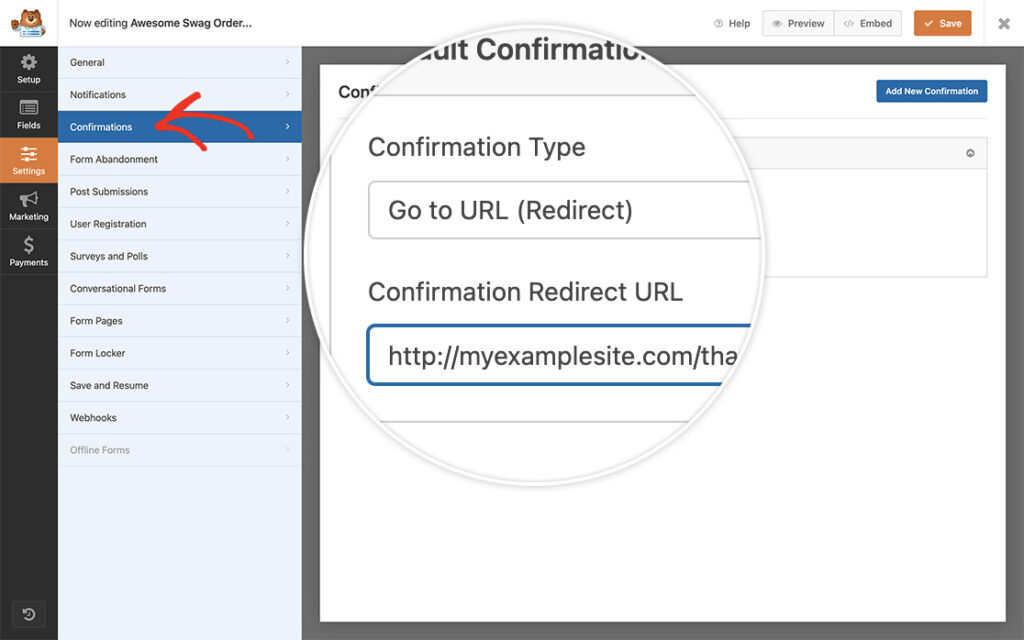 How to Open Redirect in a New Window with WPForms