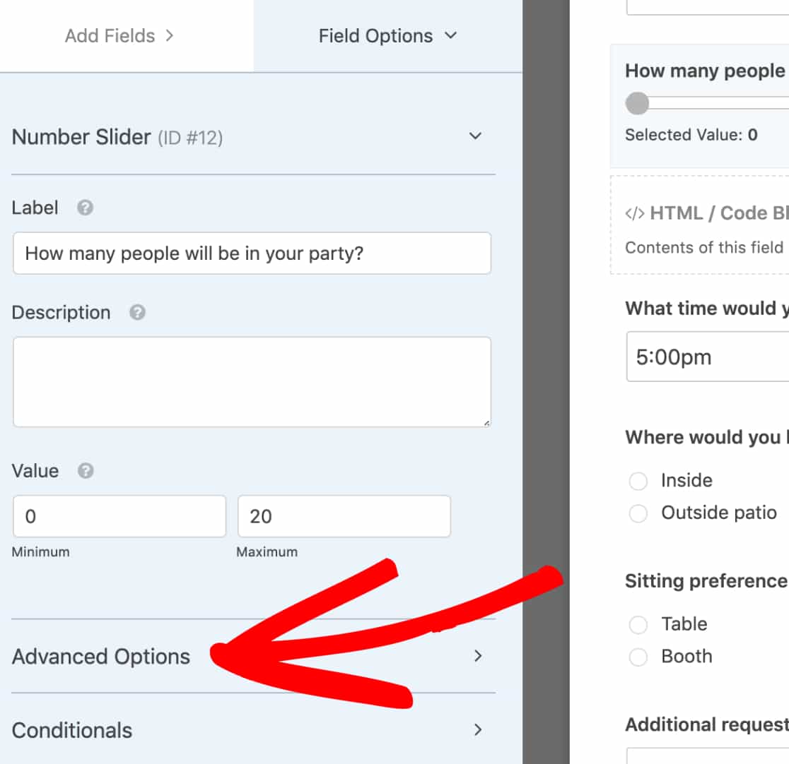 How to Add a Number Slider Field to WPForms