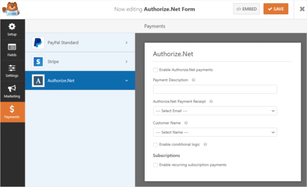 Introducing the New Authorize.Net Addon for WPForms