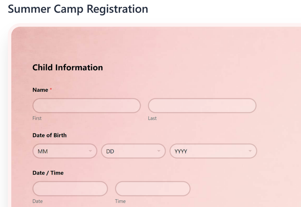 How to Create a Camp Registration Form in WordPress ⛺