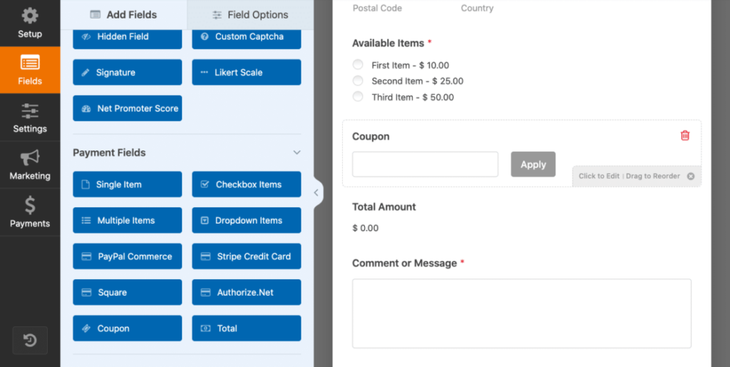 How to Add a Coupon Code Field to Your WordPress Forms