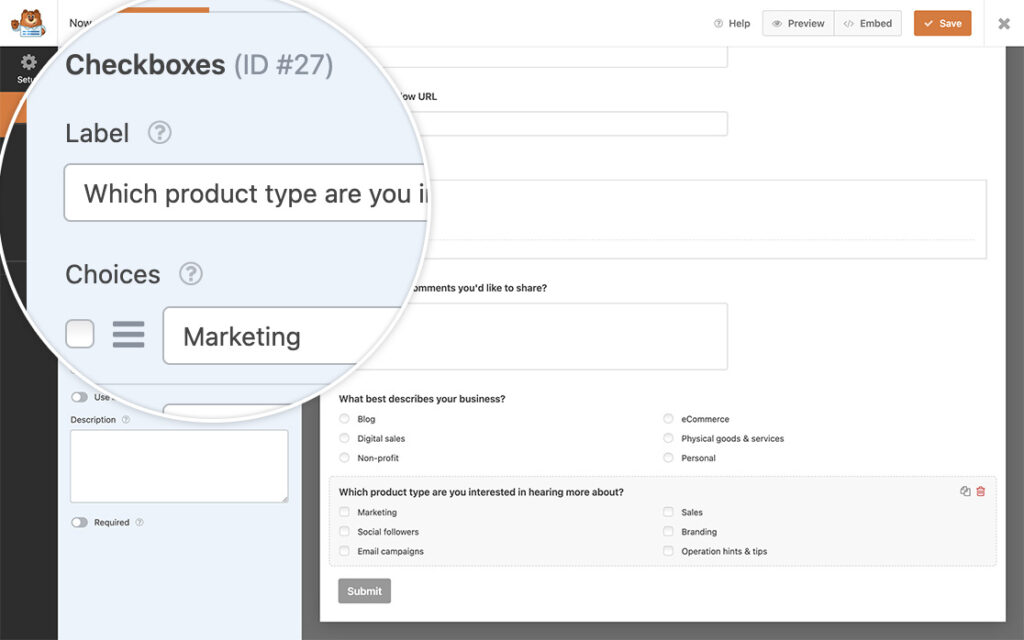Adding Transitions To Checkbox And Multiple Choice Fields