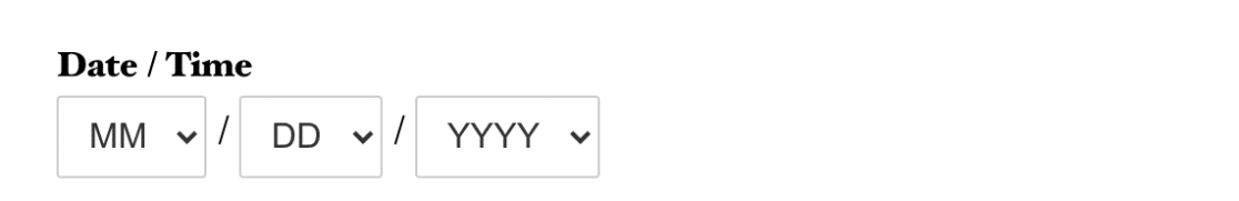 How to Customize the Date / Time Field in WPForms