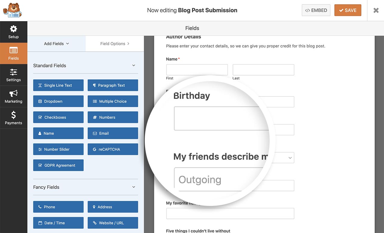 How to Build a Profile Form Using Post Submissions
