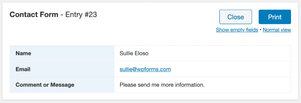 How to Print WordPress Form Entries to PDF Files