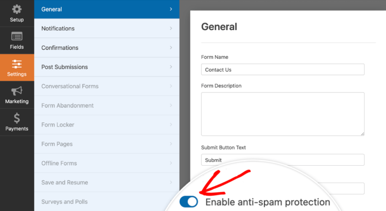 How to Prevent Spam in WPForms