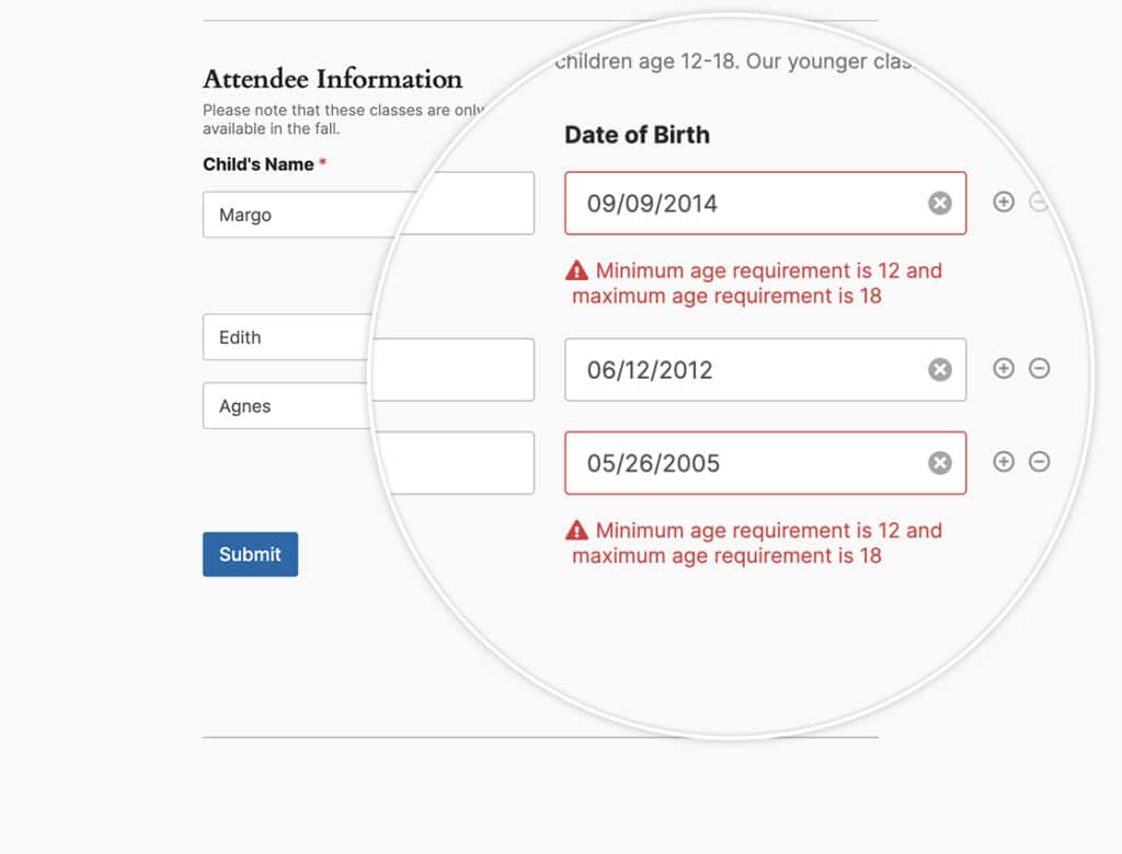 How to Provide an Age Restriction on the Datepicker Form