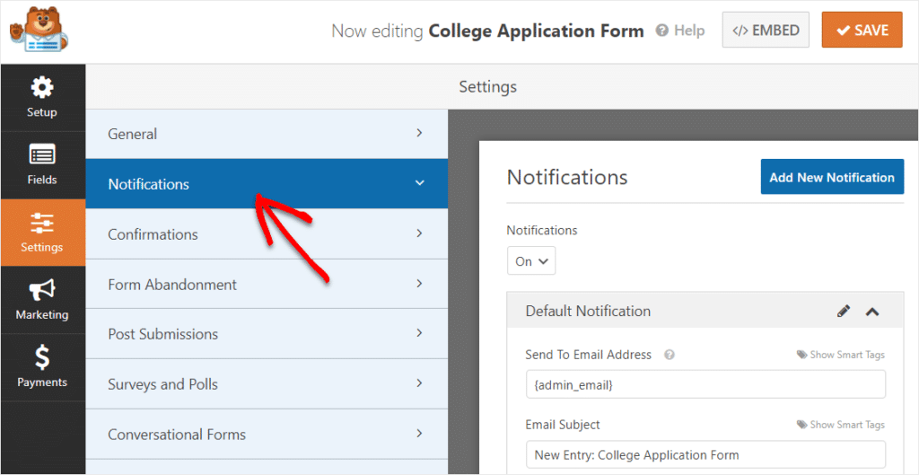 How to Build a College Application Form in WordPress [Template]