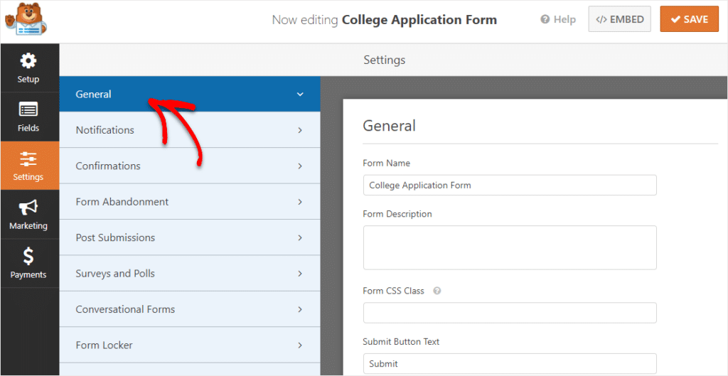 How to Build a College Application Form in WordPress [Template]