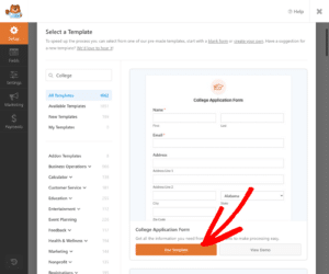 How to Build a College Application Form in WordPress [Template]