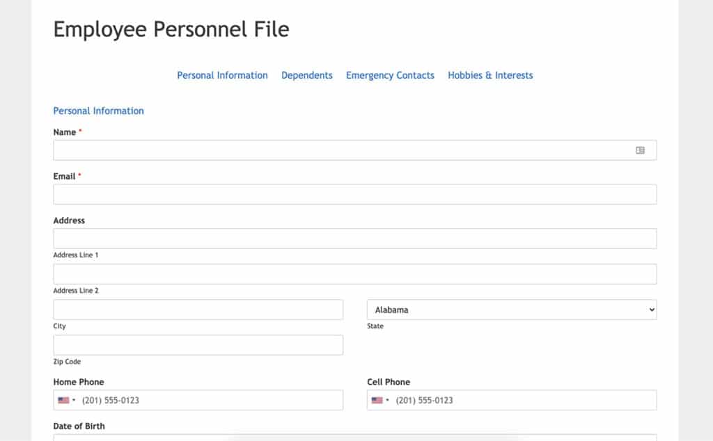 How to Add a Table of Contents for Long Forms with WPForms