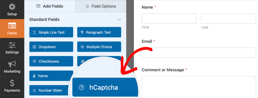 How to Set Up and Use hCaptcha in WPForms