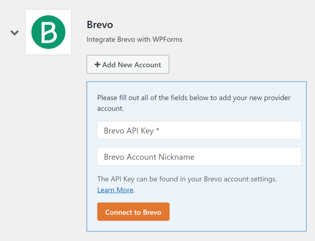 Brevo Addon - WPForms