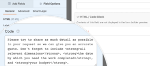 How to Add Extra Text and Descriptions to Forms