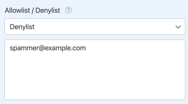 How to Create an Allowlist or Denylist for Email Addresses in WPForms