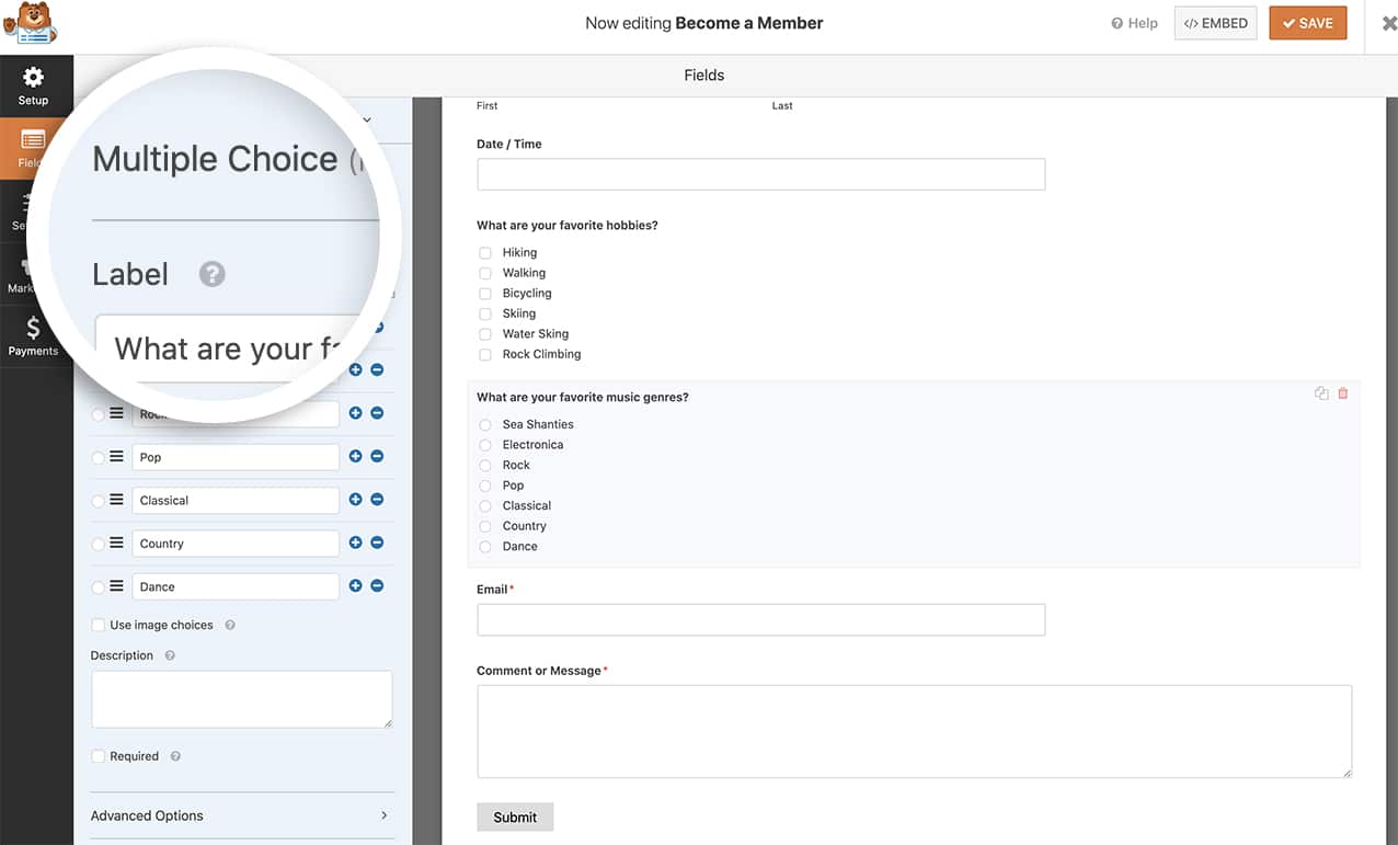 How to Change the Key Text on Conversational Forms