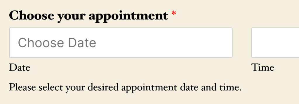 How to Customize the Date / Time Field in WPForms