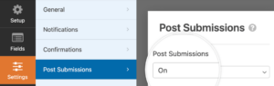 Post Submissions Addon - WPForms