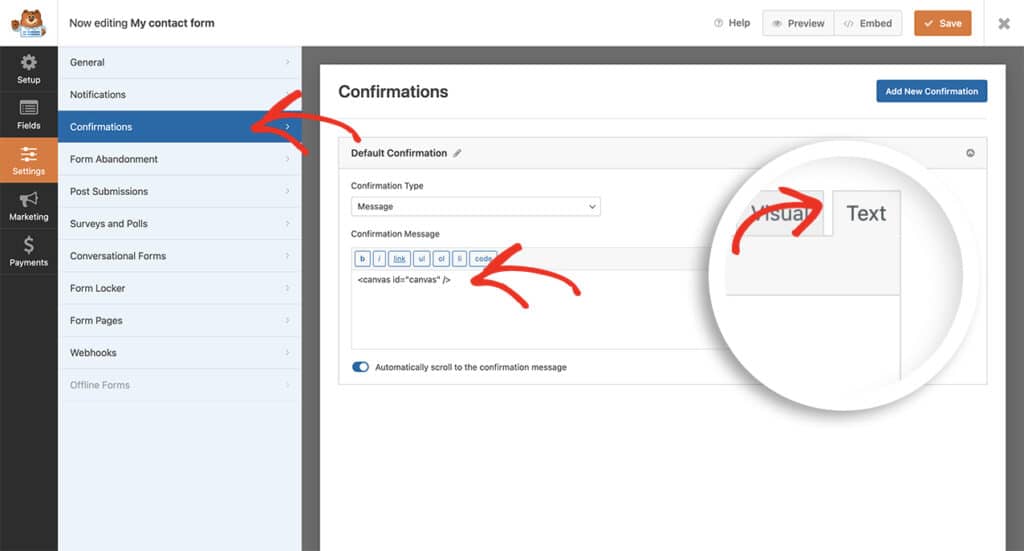 How to Add Confetti Animation to Confirmation Message