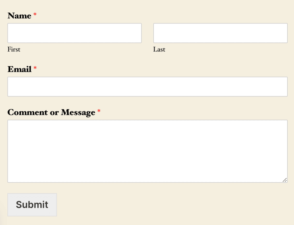 Using the “Include Form Styling” Setting